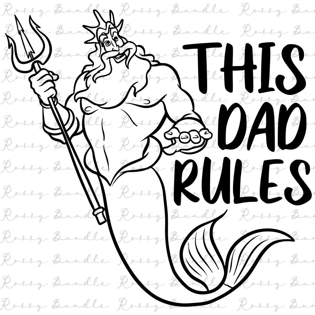 This Dad Rules Svg, Ariel SVG, Mermaid SVG, Family Trip Svg, Family ...