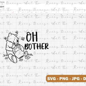 Oh Bother, Winnie Svg, Pooh SVG, Pooh Png, Family Vacaiton Png, Instant ...