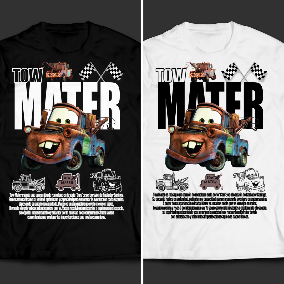 Tow Mater PNG, Disney Cars Clipart, Sublimation and DTF Design ...