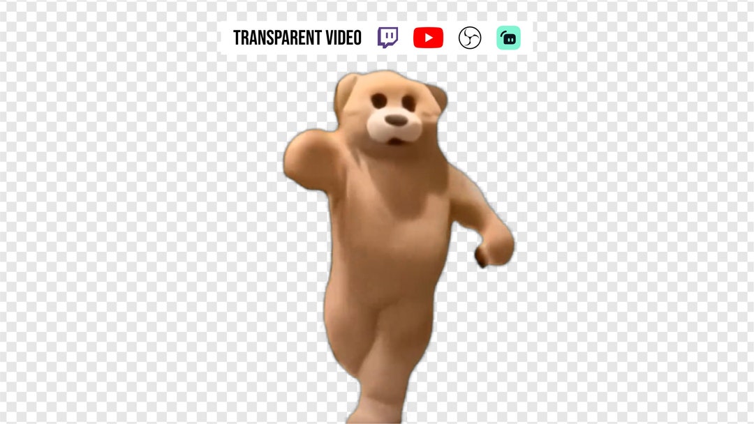 Transparent Stream Alert video Background Dancing bear meme Decoration ...