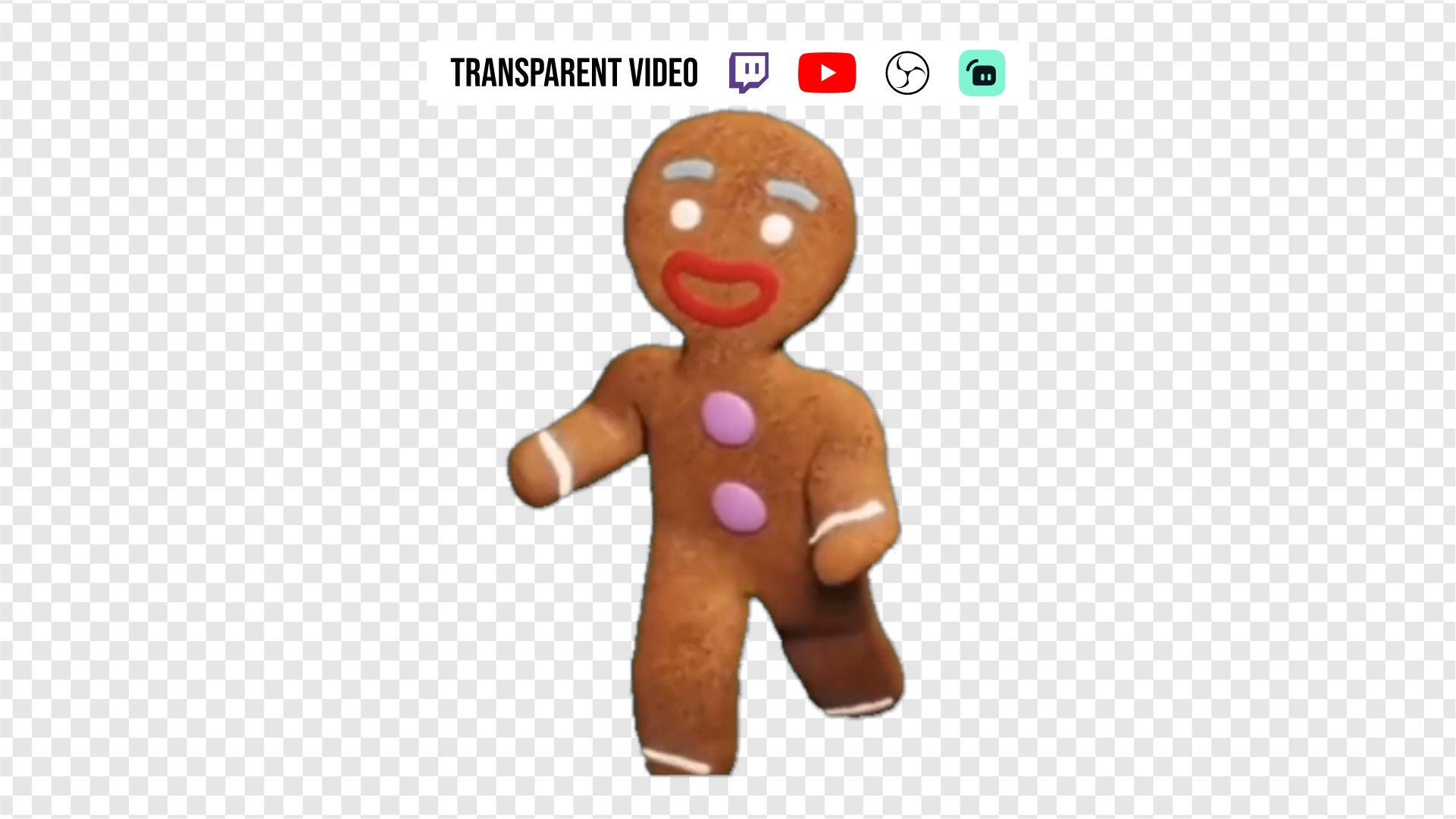 Transparent Stream Alert Video Background Dancing Gingerbread Man Meme ...
