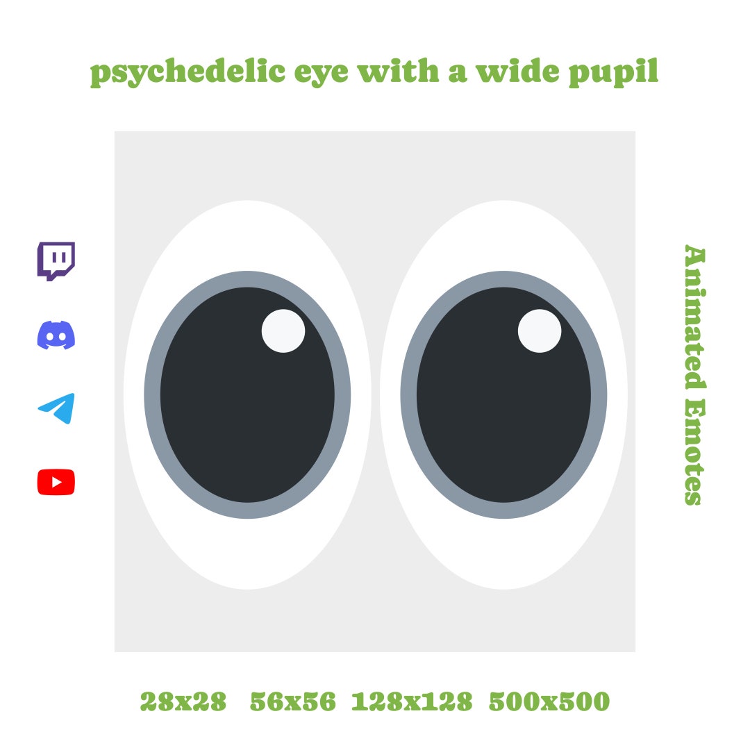 Animated Psychedelic Eye With a Wide Pupil/ Trippy / Trip / Lsd / Emote ...