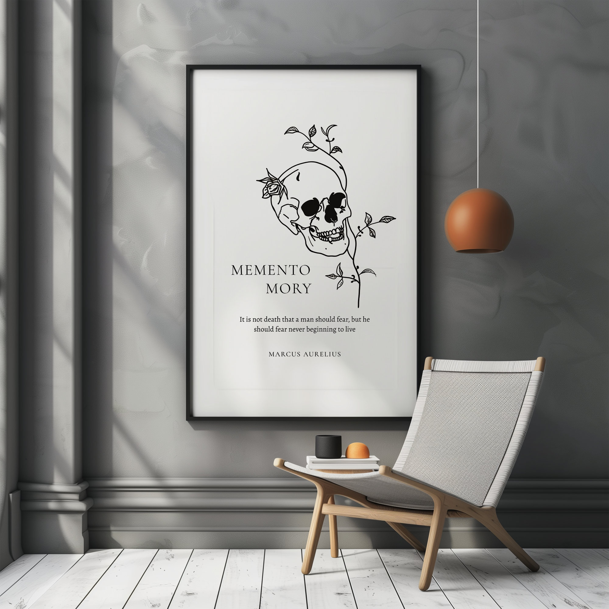 Memento Mori Print, Visually Pleasing Poster, Stoic Wall Decor, Memento ...