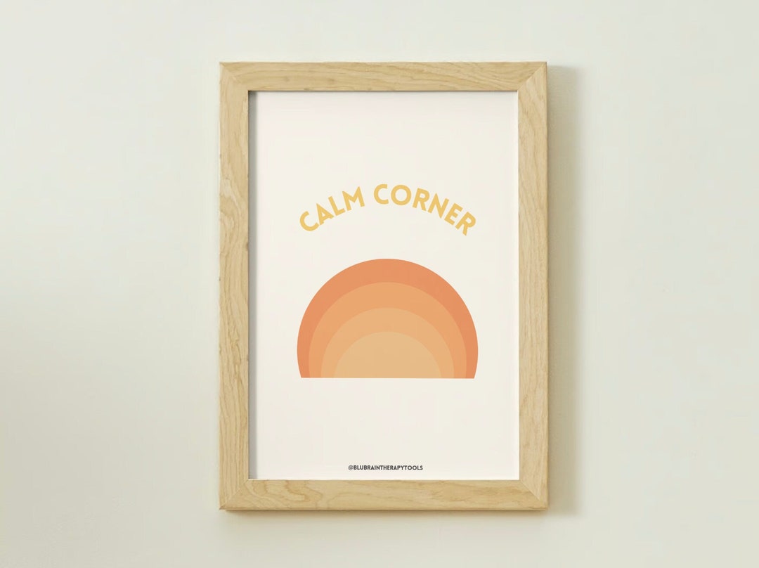 Calm Corner Kids Mental Health Poster - Therapy Decor - Etsy