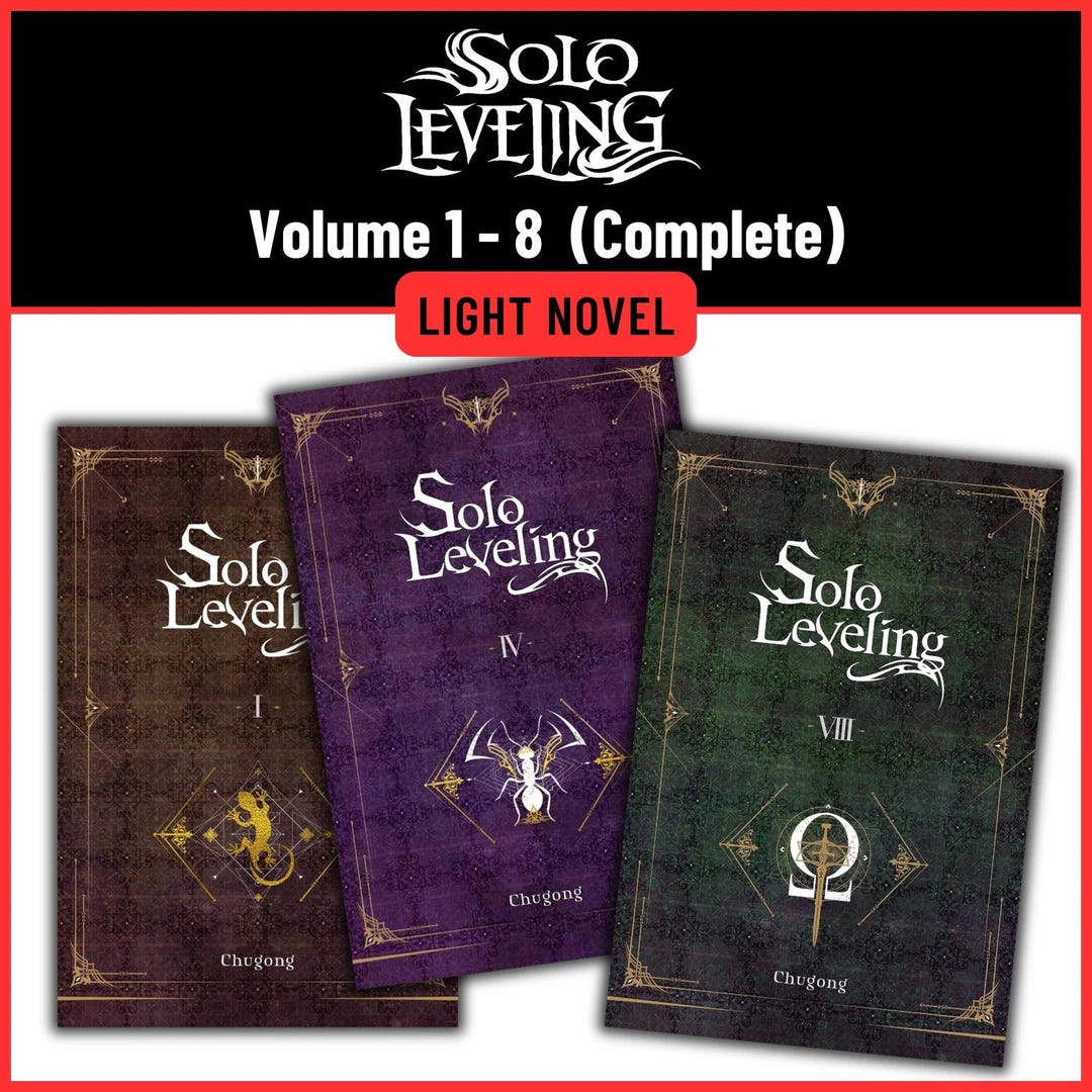 English Version Light Novel Solo Leveling Volume 1-8 ~new and Sealed ...