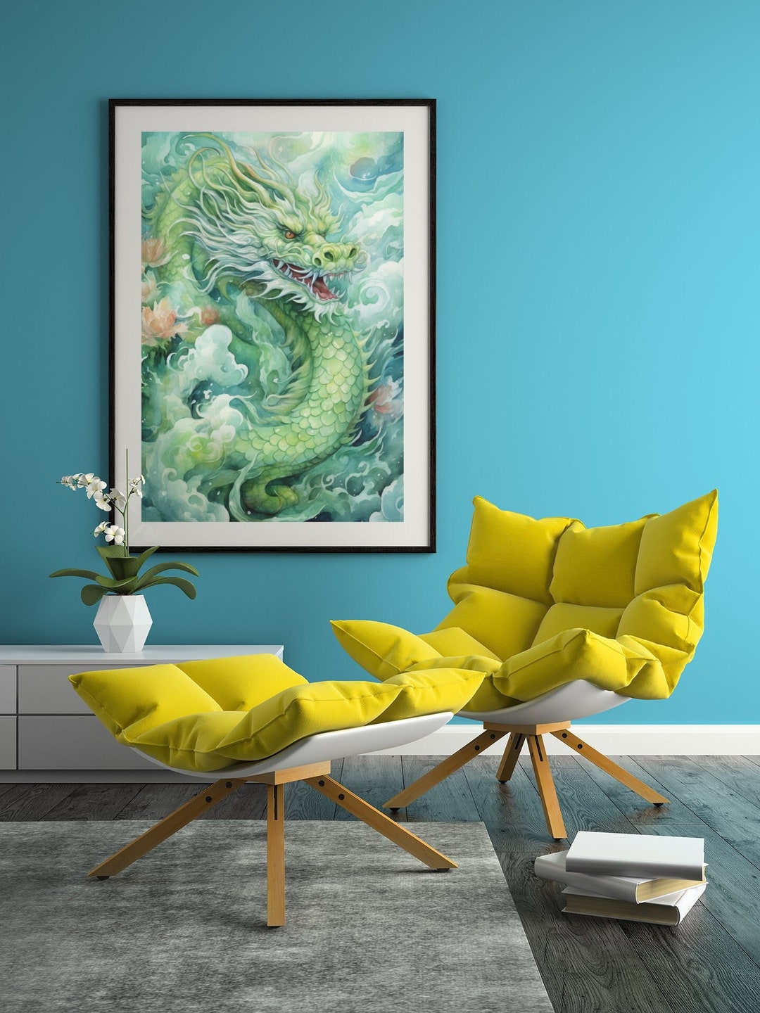 Dragon, Cheng Gong Symbol, Prosperity Home Décor, Feng Shui Décor, Wall ...