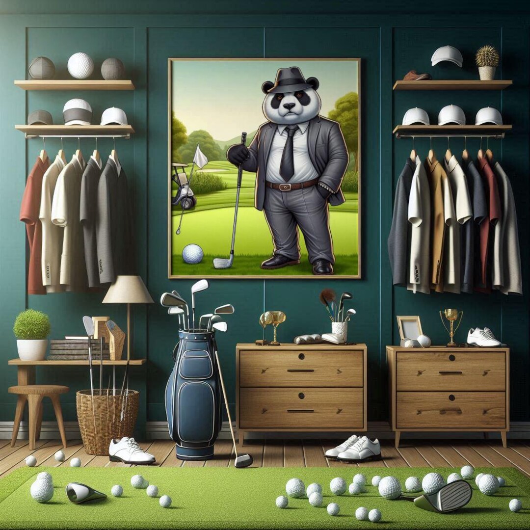 Funny Animals Playing Golf Prints - Gangster Animals Digital Art for ...