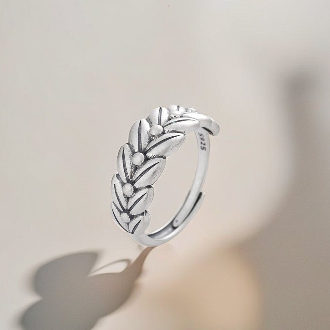Leaf Ring, 925 Sterling Silver, Leaves Ring, Open Ended Ring ...