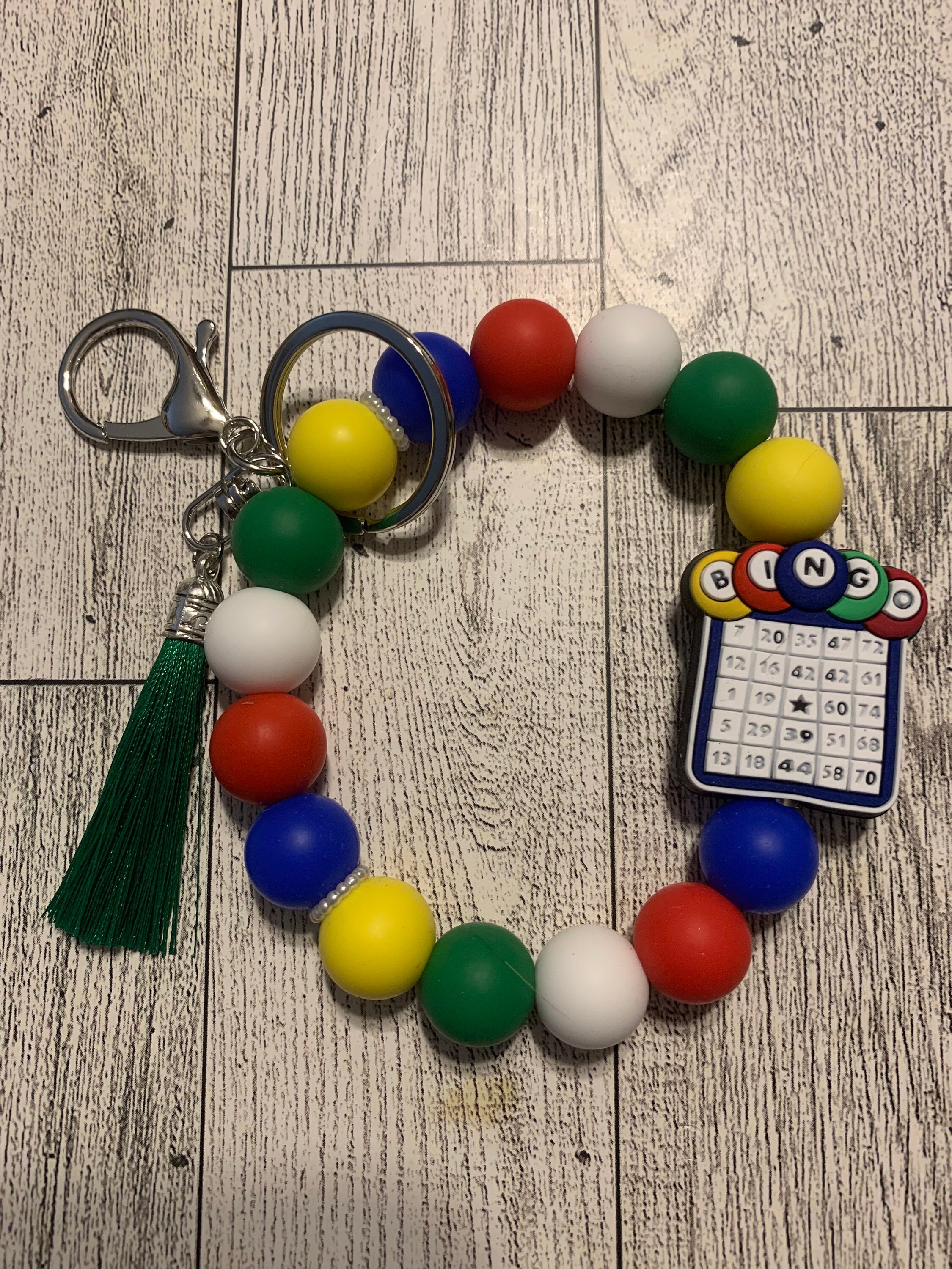 Bingo Keychain Wristlet (customizable Tassel) - Etsy