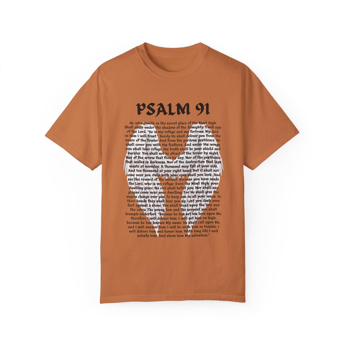Comfortable Psalm 91 T-shirt, Inspirational Shirt, Faith Tee, Gift for ...