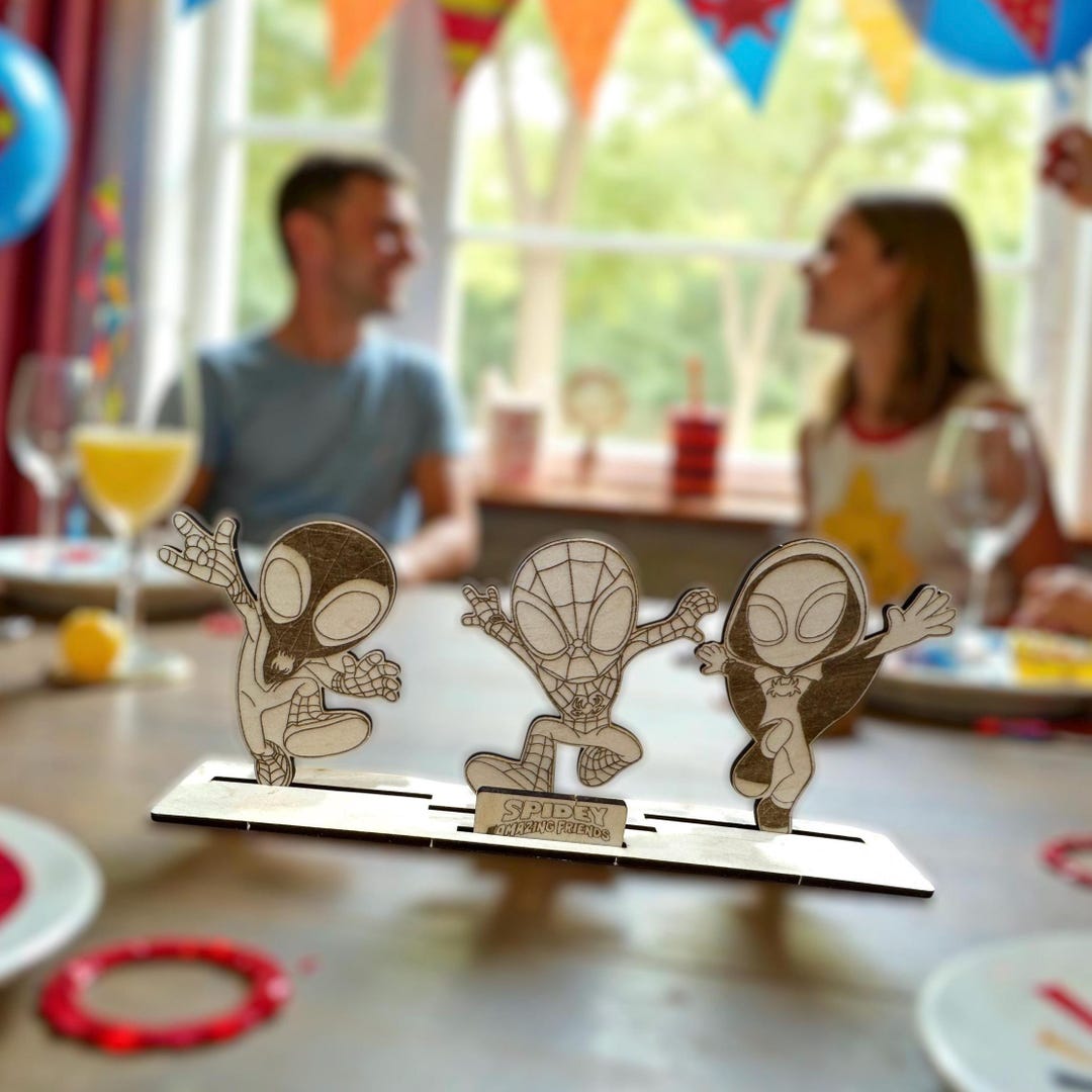 Spidey and Friends Mini Wooden Art Set – Party Favor & Creative Craft ...
