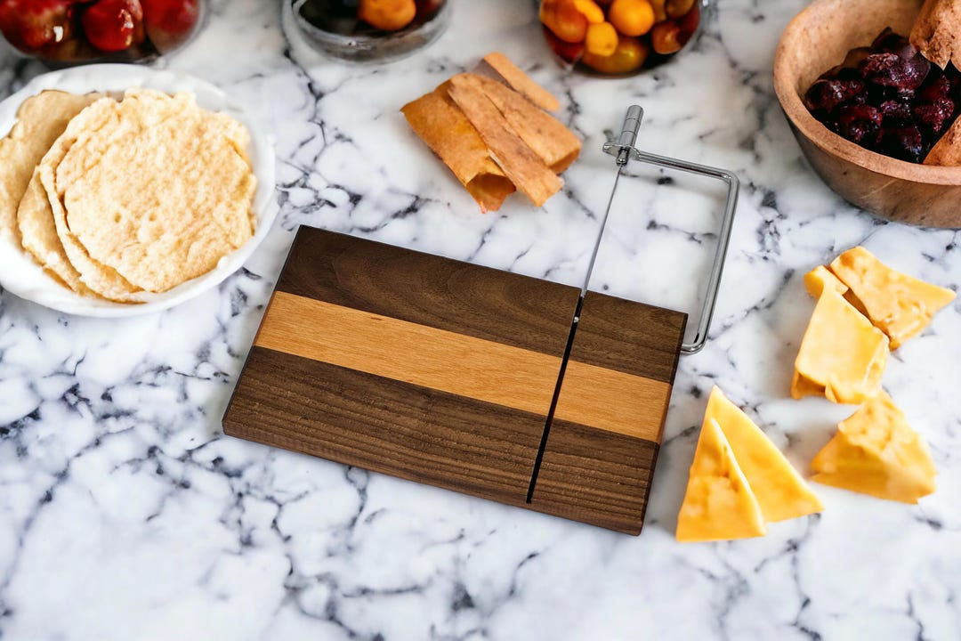 Wooden Cheese Slicer for House Warming Gift / Handmade Wire Cheese ...
