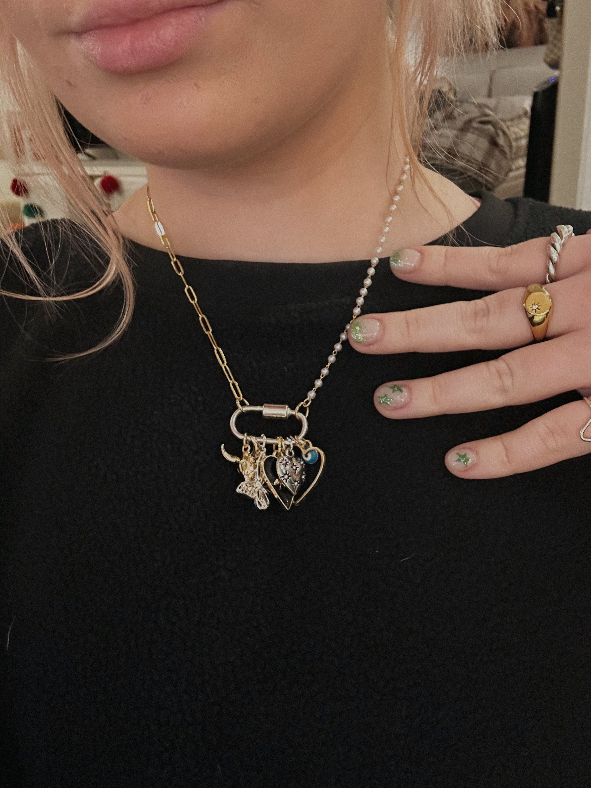 Custom Carabiner Charm Necklace - Etsy