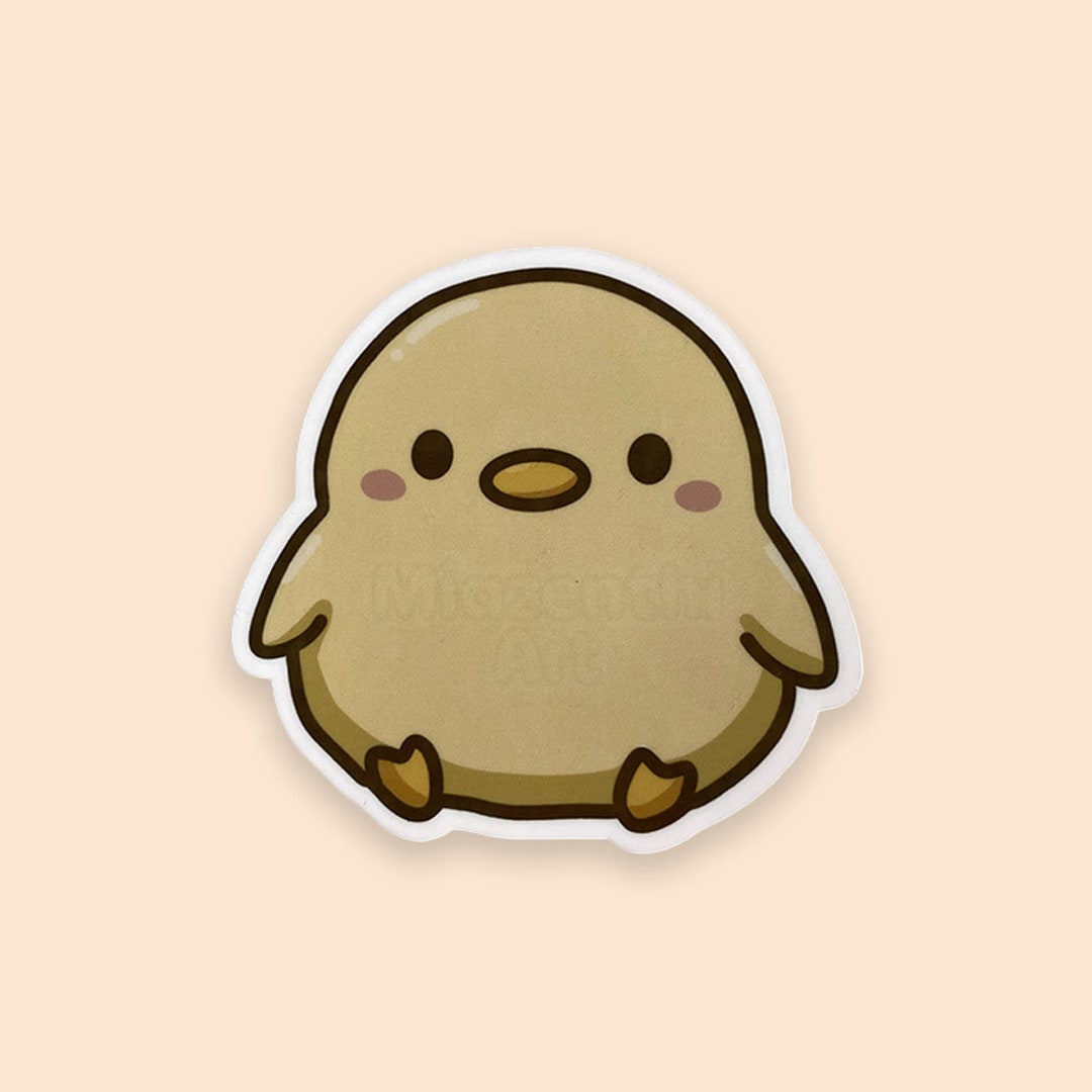 Cute Duck Sticker, Laminated Die-cut Kawaii Sticker, Original Art - Etsy