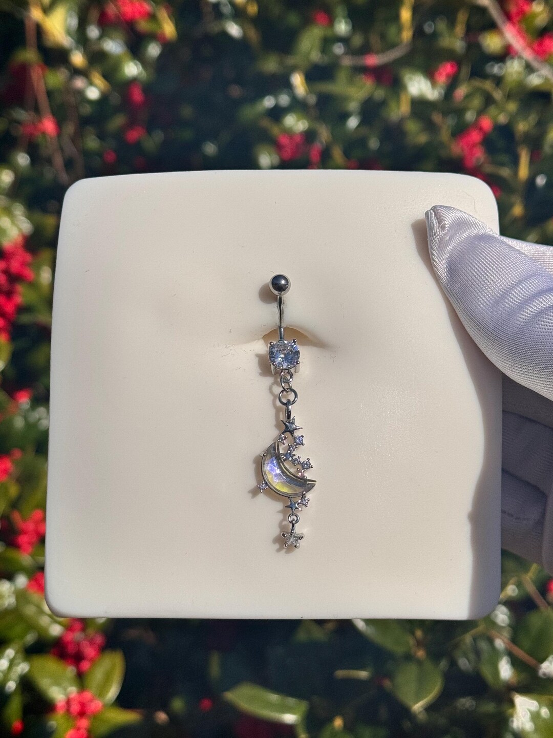 Mond Naval Bauch Ring Piercing - Etsy.de