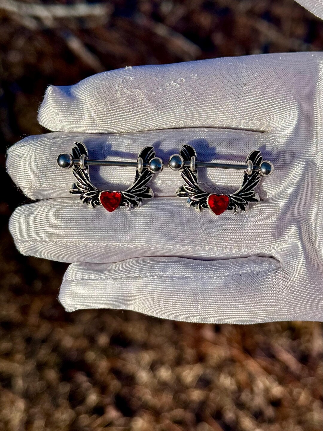 Nipple Shields, Girly Rhinestones Nipple Piercings,red Nipple Bars ...