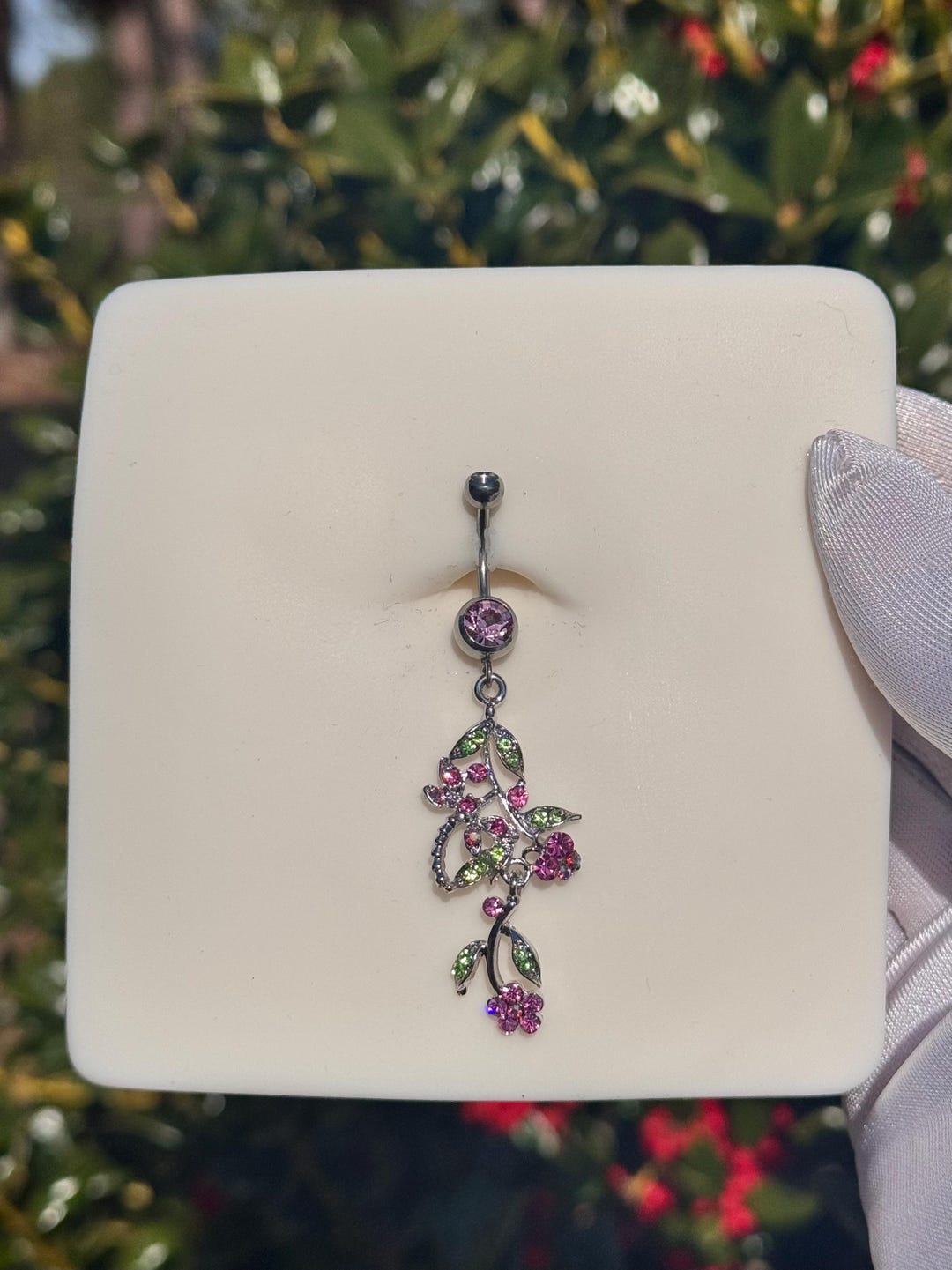 Flower Naval Belly Ring Piercing - Etsy