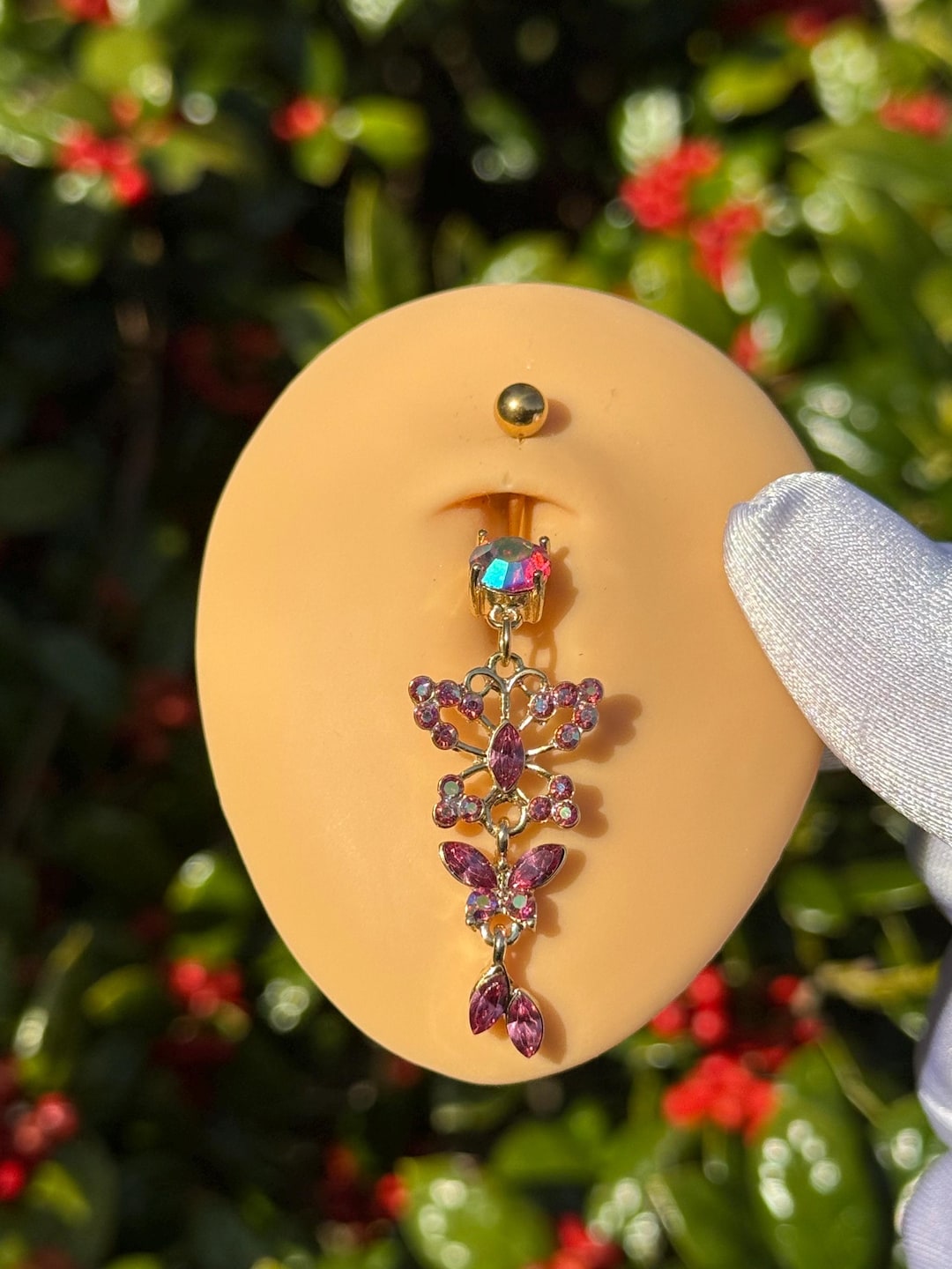 Butterfly Naval Belly Ring Piercing - Etsy