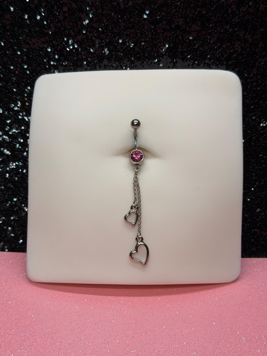 Heart Naval Belly Ring Piercing - Etsy