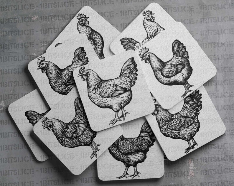 Chicken Hen SVG Bundle, Digital PNG Files, Farmhouse SVG, Hen Clipart ...