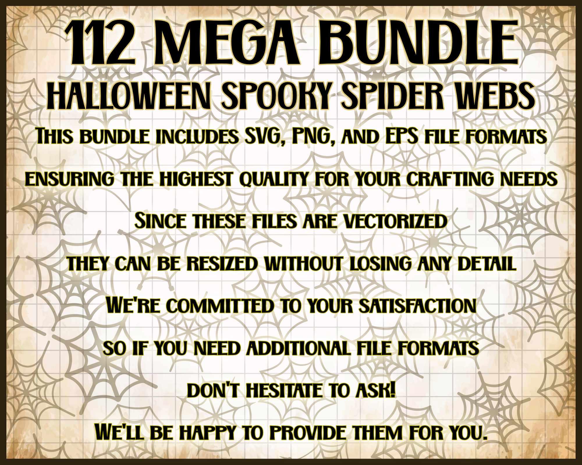 112 Mega Bundle Halloween Spider Web SVG Bundle, Mega Bundle Clipart ...