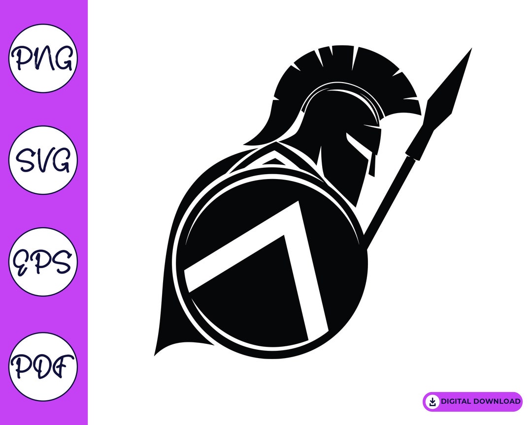 Spartan With Shield Svg | Spartan Shield Svg | Spartans Face Svg ...