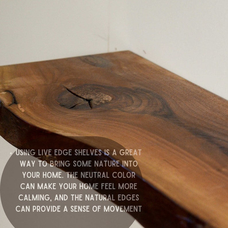 Rustic Home Live Edge New Home Rustic Floating Shelf Wall Mount Live ...