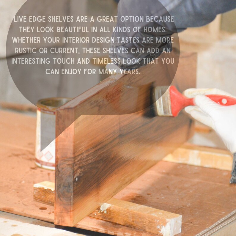 Rustic Home Live Edge New Home Rustic Floating Shelf Wall Mount Live ...