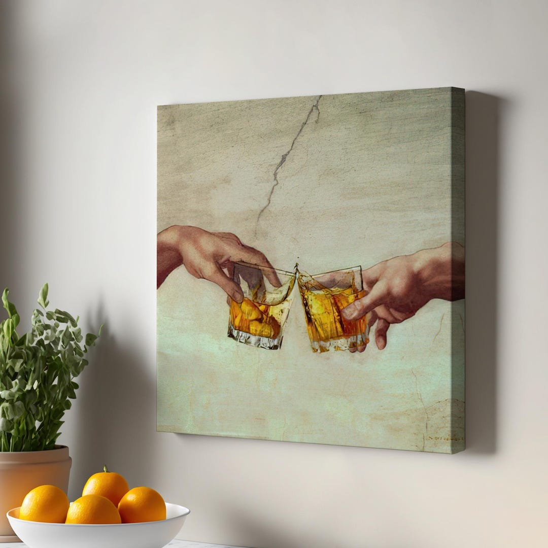 Applause Wall Art, God's Hand Funny Poster, Pop Art Comic Canvas Print ...