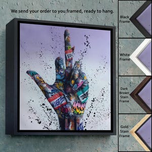 Middle Finger Movement Street Art, Canvas Print, Graffiti Middle Finger ...