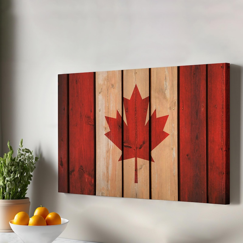 Wooden Canadian Flag - Etsy Canada