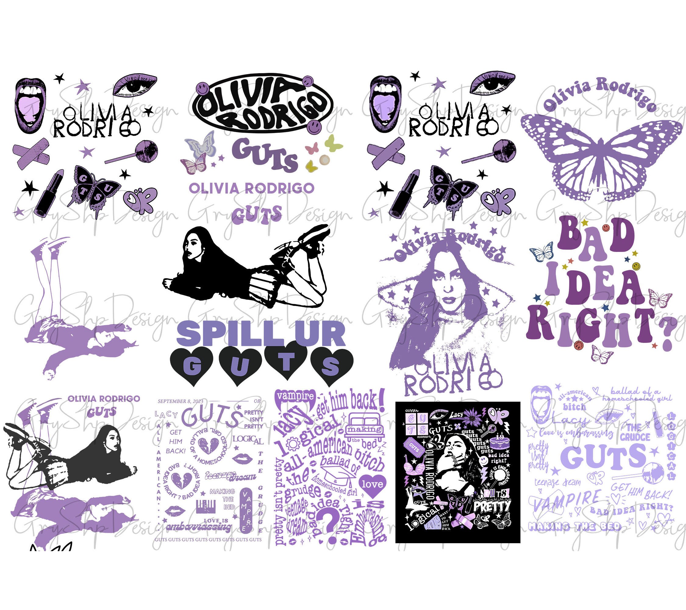 Olivia Rodrigo Svg Bundle, Olivia Rodrigo Svg, Olivia Rodrigo Album ...