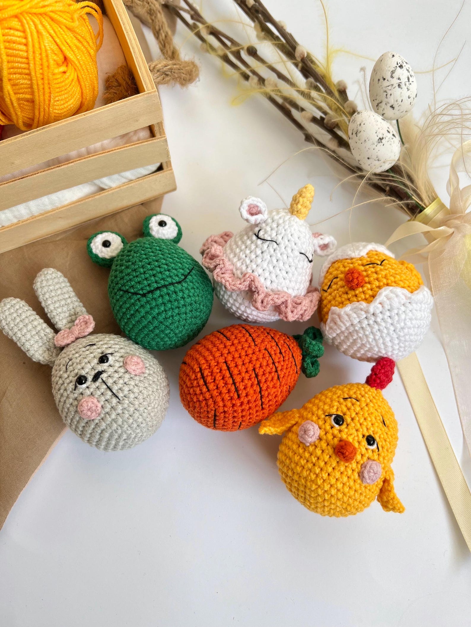 Baby First Easter Basket Stuffers: Easter Egg Rattle, Crochet Carrot ...