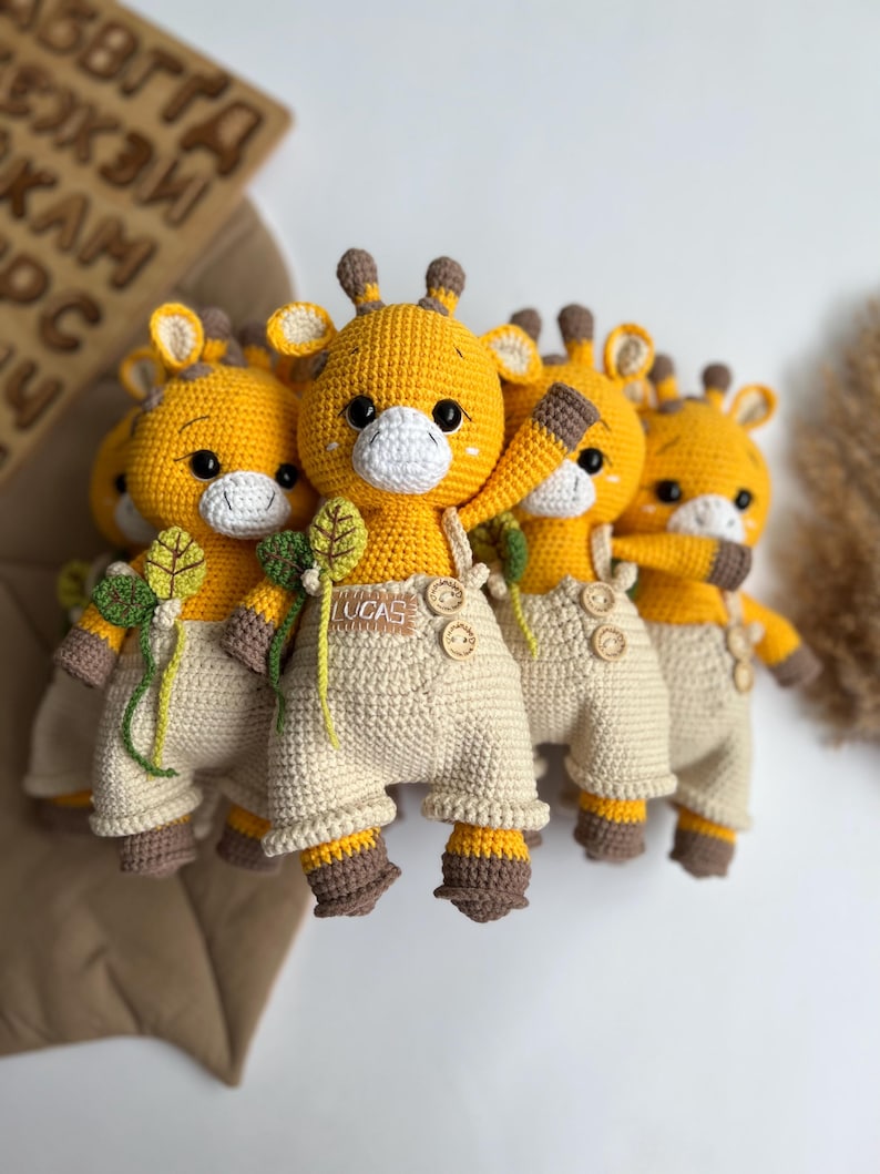 Cute Crochet Amigurumi Giraffe Toy, Toddler Holiday Gift, Handmade ...