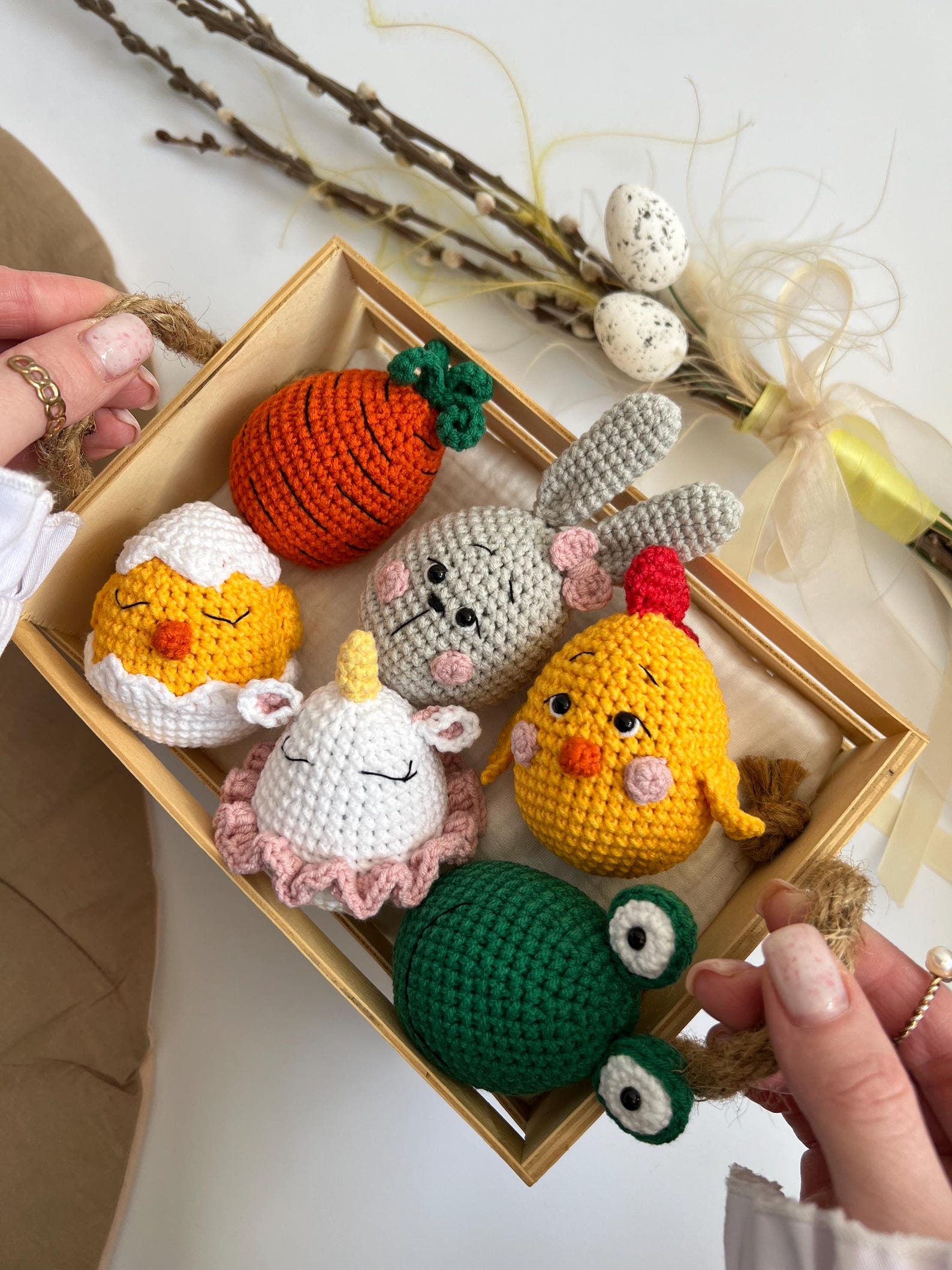Baby First Easter Basket Stuffers: Easter Egg Rattle, Crochet Carrot ...