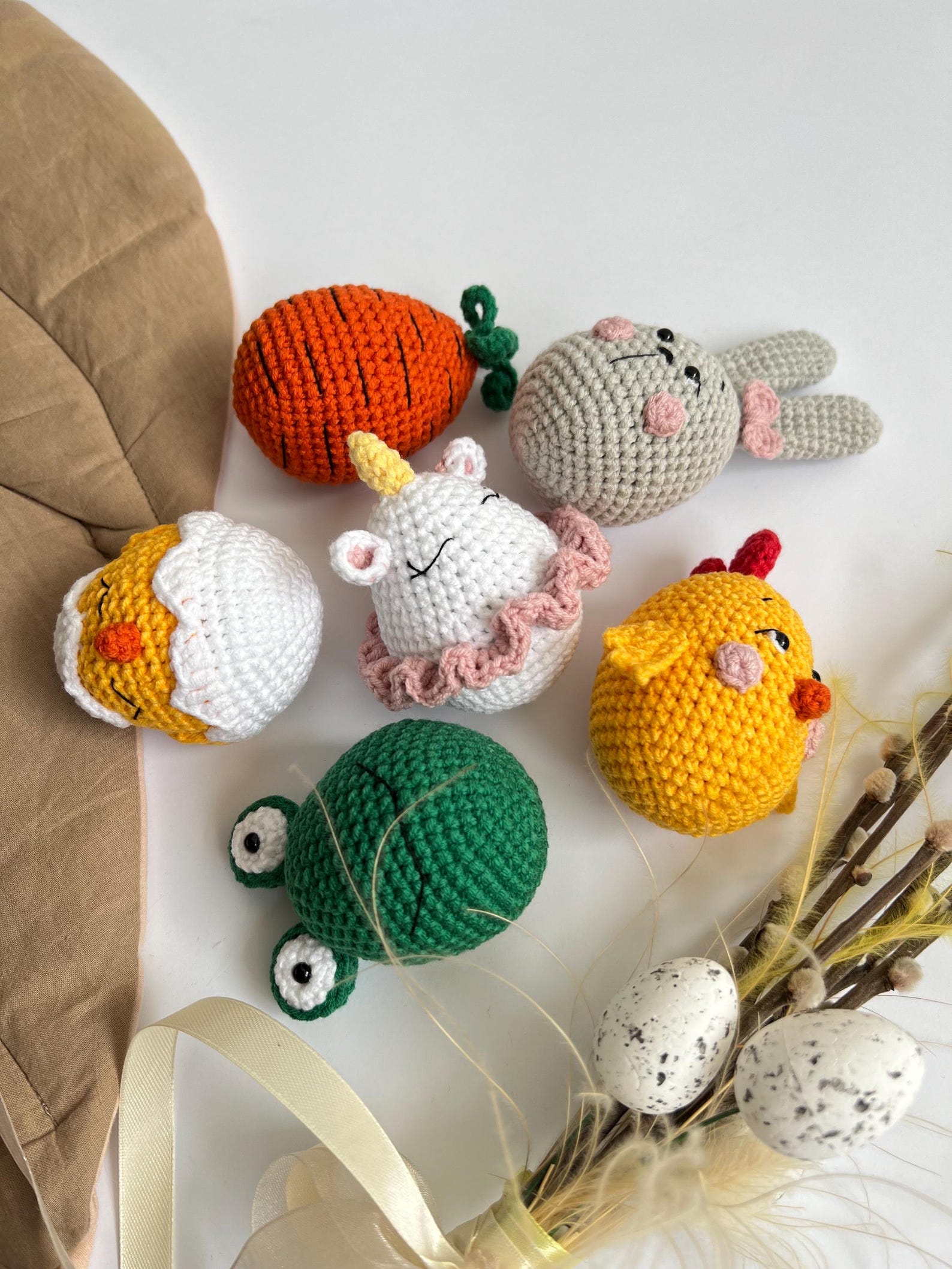 Baby First Easter Basket Stuffers: Easter Egg Rattle, Crochet Carrot ...