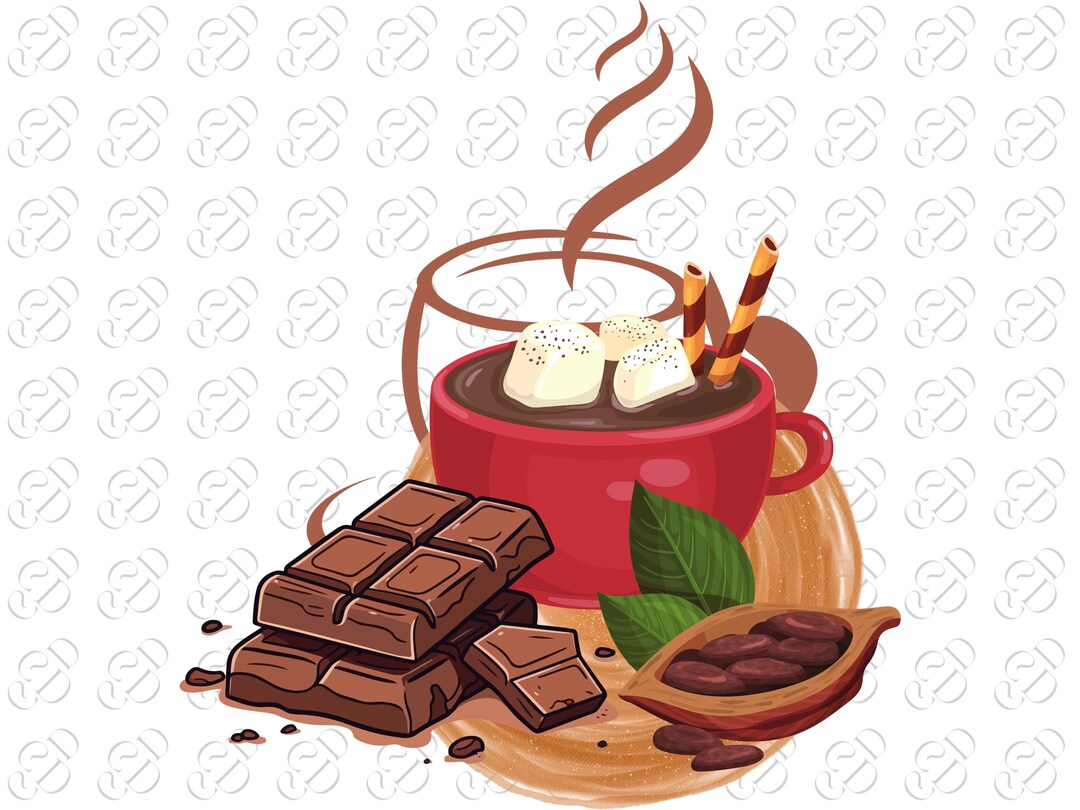 Hot Chocolate Digital PNG Design Instant Download Digital Art Download ...