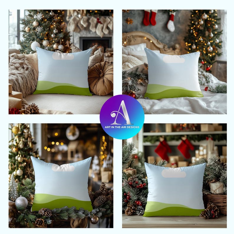 Square Pillow Mockup Canva Template: Editable Design (digital Download ...