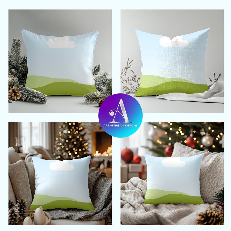 Square Pillow Mockup Canva Template: Editable Design (digital Download ...