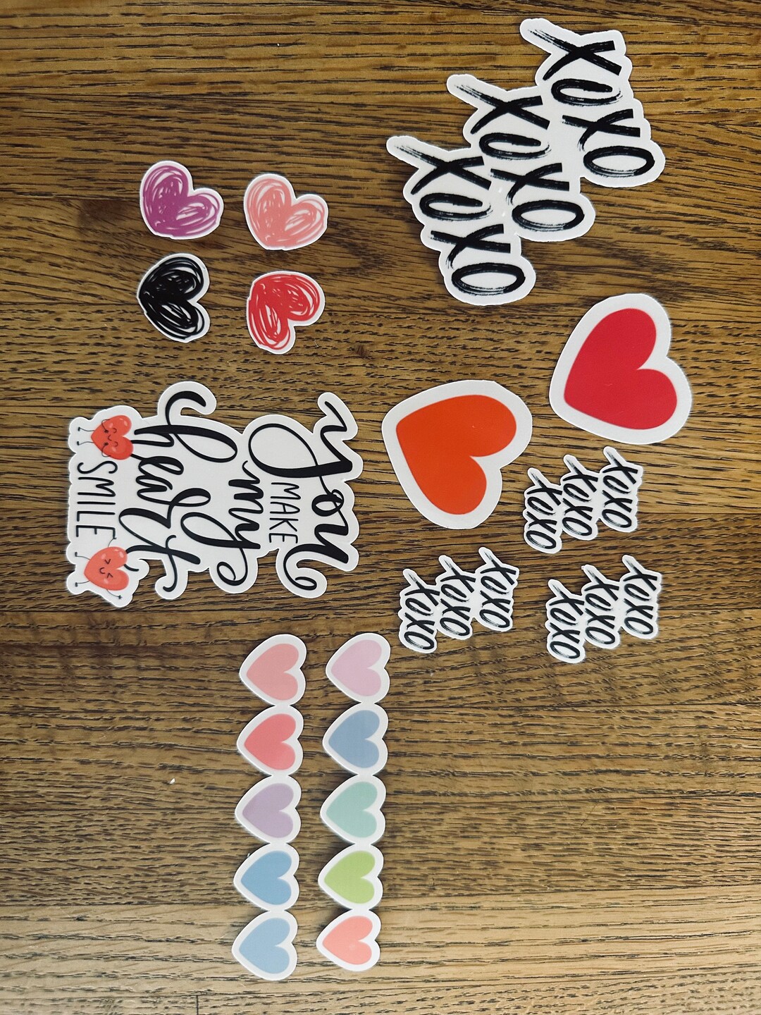 Cute Valentines Day Heart Sticker Pack Waterproof Stickers Vinyl ...
