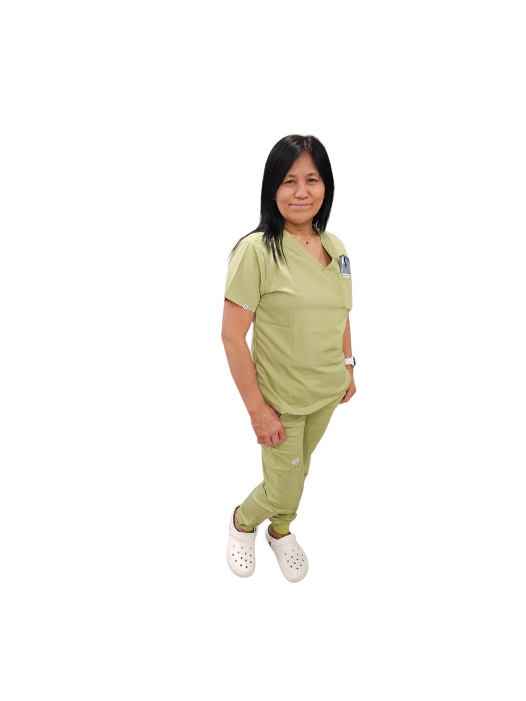 V-neck Scrub Suit Set Health Care Aide Uniform Nurse Uniform Medical ...