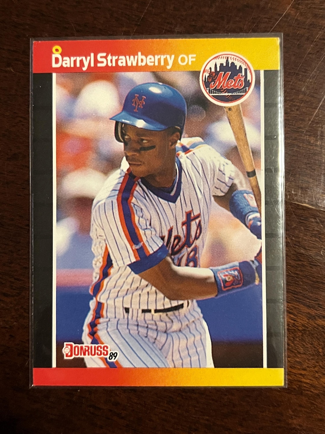 1989 Donruss Darryl Strawberry Rare Error/blem Card. (yellow Circle ...