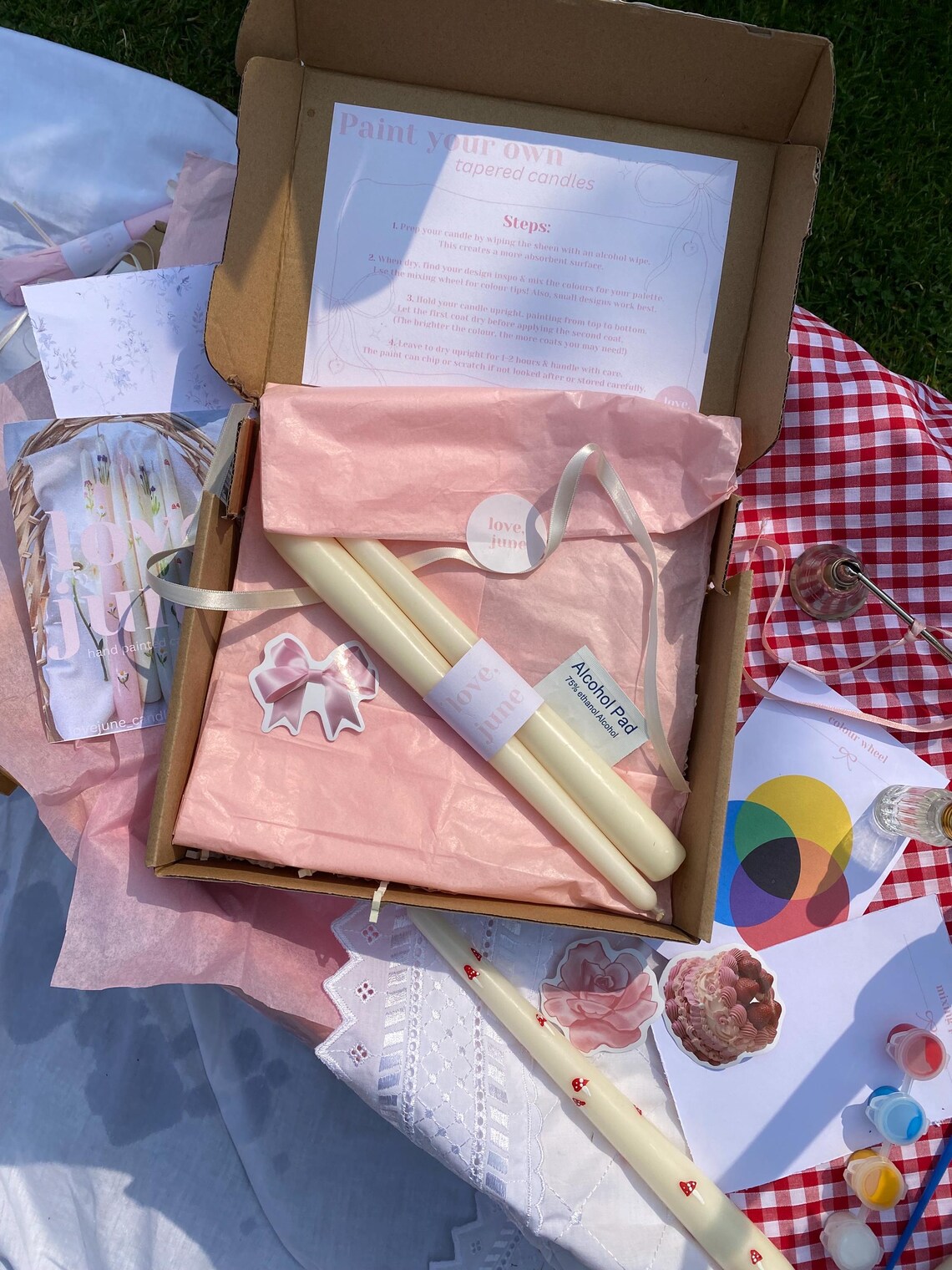 Paint Your Own Candle Kit Love, June Handpainted Candles - Etsy