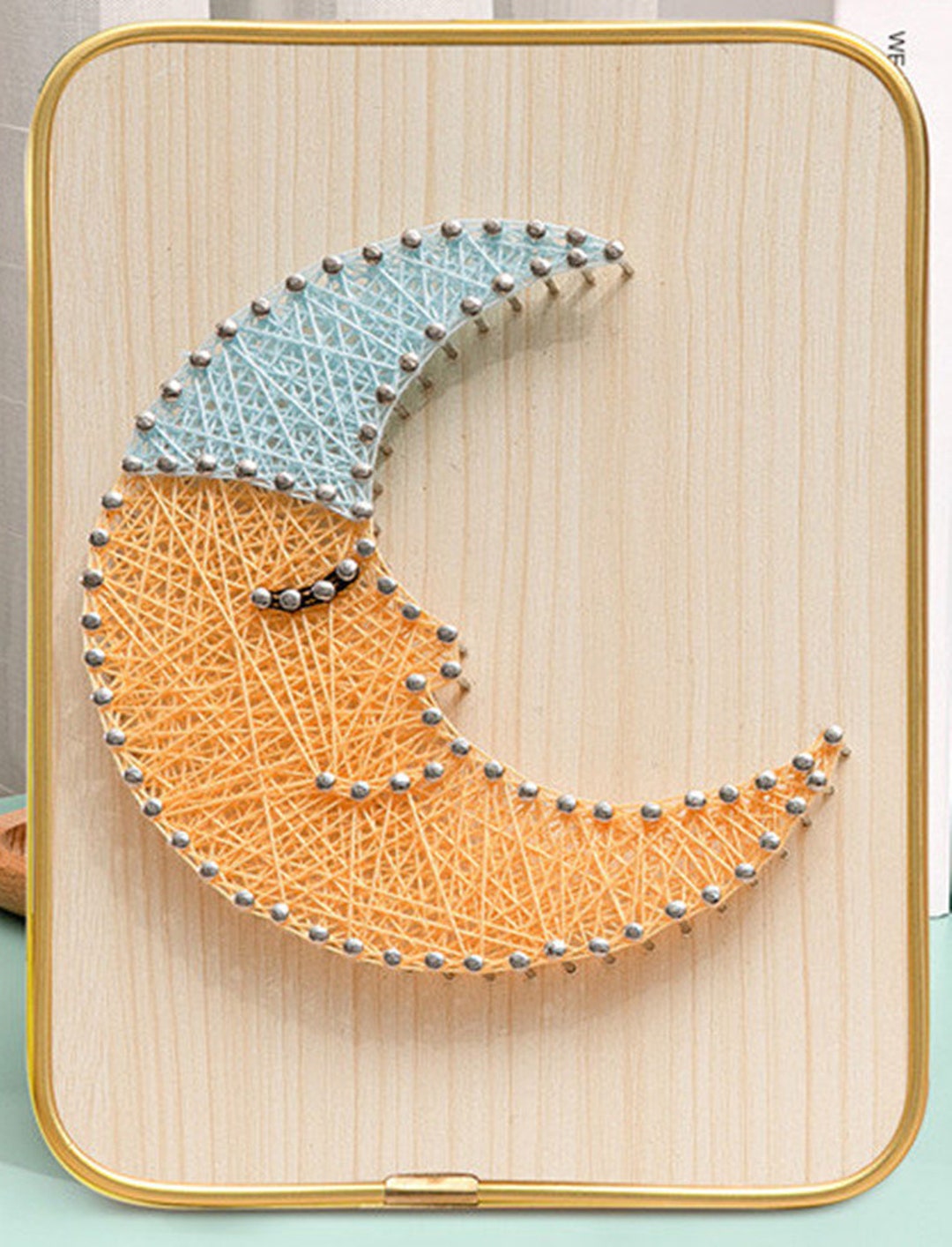 Handmade String Art With Nails and Sewing Thread on Wood Base Special ...