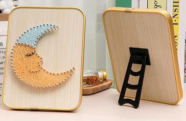 Handmade String Art With Nails and Sewing Thread on Wood Base Special ...