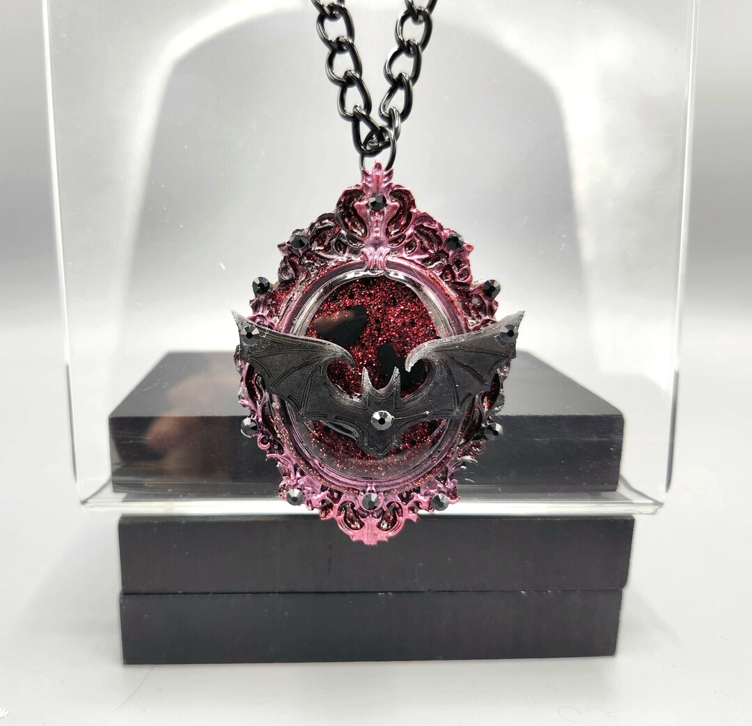 Red Bat Cameo, Gothic Jewelry, Victorian Pendant, Vampires, Bats ...
