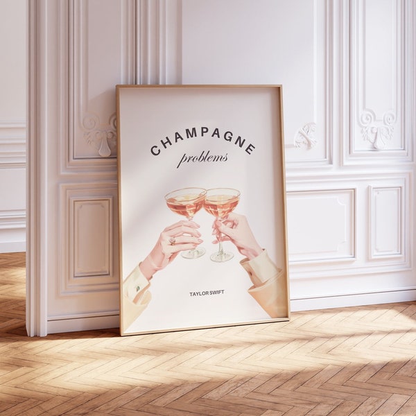 Champagne Poster - Etsy