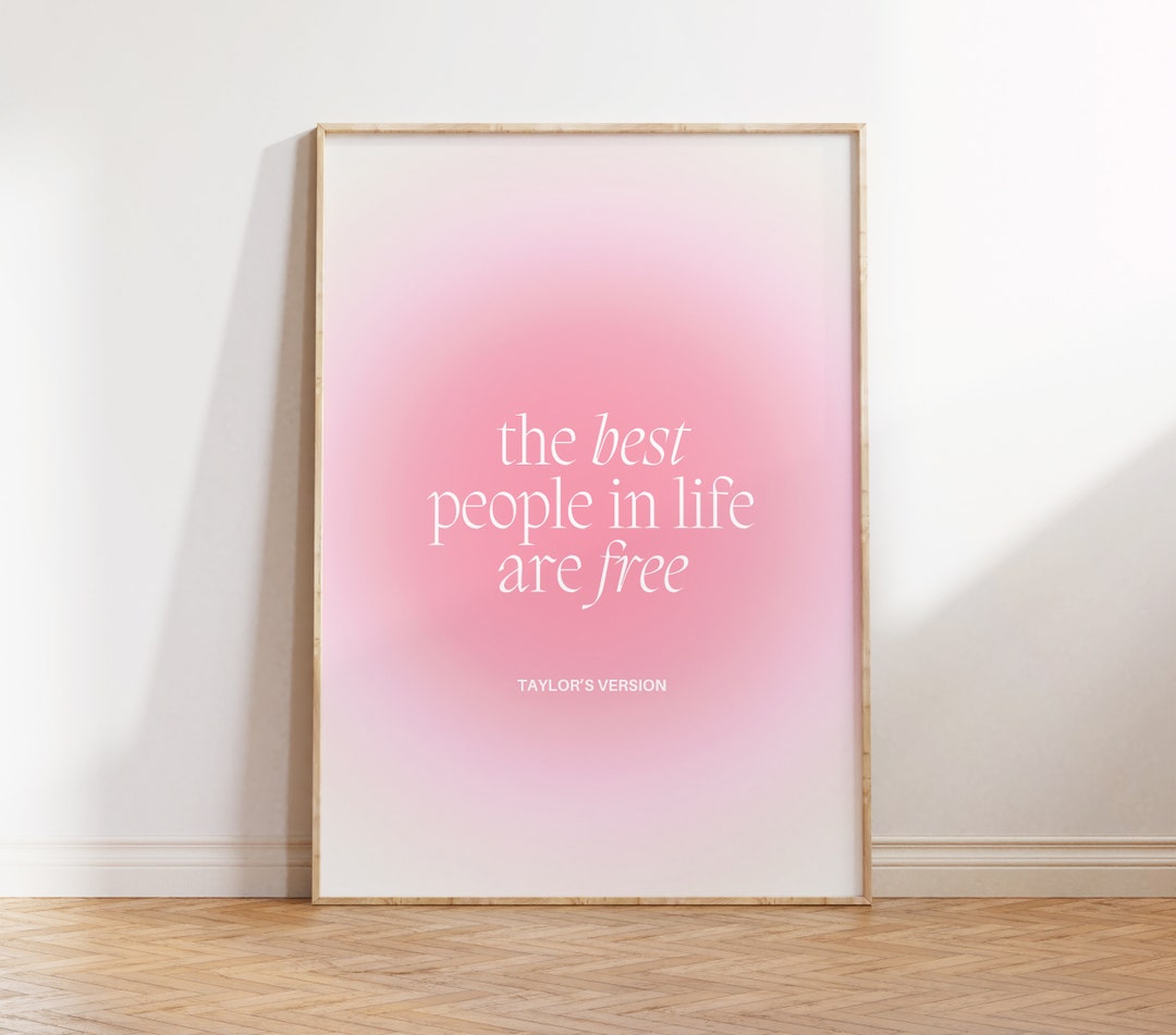 Taylor Swift new Romantics Poster 1989 Lyrics Aura Gift Gradient Pink ...