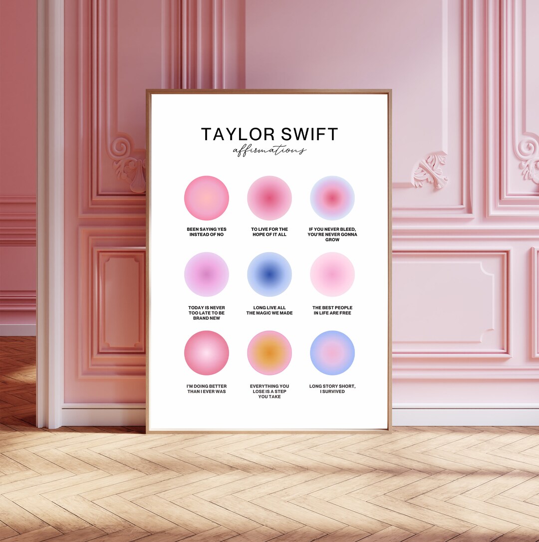 Taylor Swift Affirmation Lyric Poster Taylor Swift Poster Swiftie ...