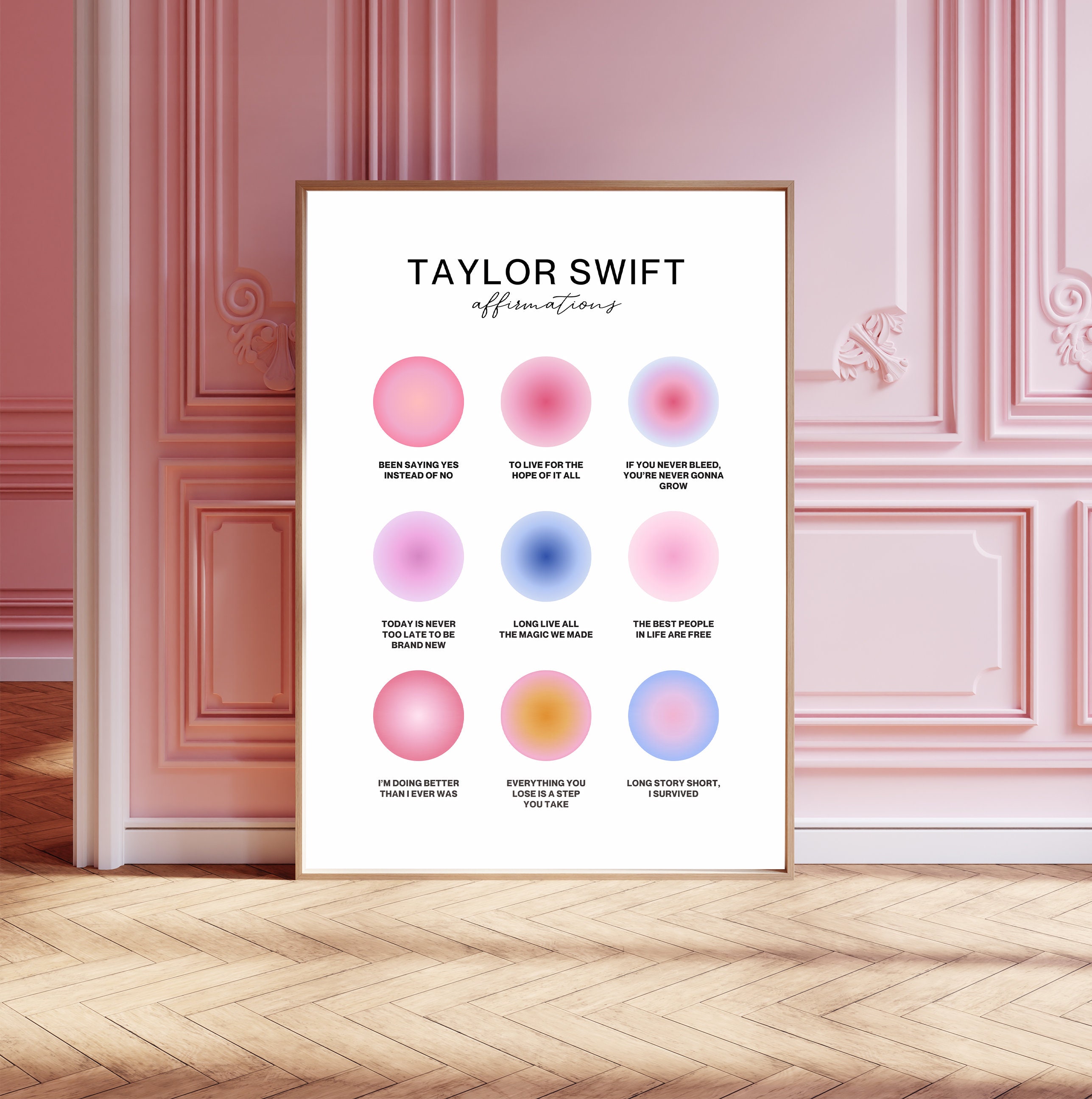 Taylor Swift Affirmation Lyric Poster Taylor Swift Poster Swiftie ...